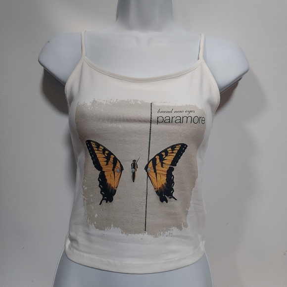 Tops | Paramore Crop Top Paramore Shirt Brand New Eyes Album Butterfly ...
